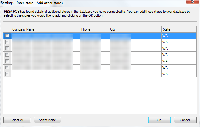 Adding multiple stores